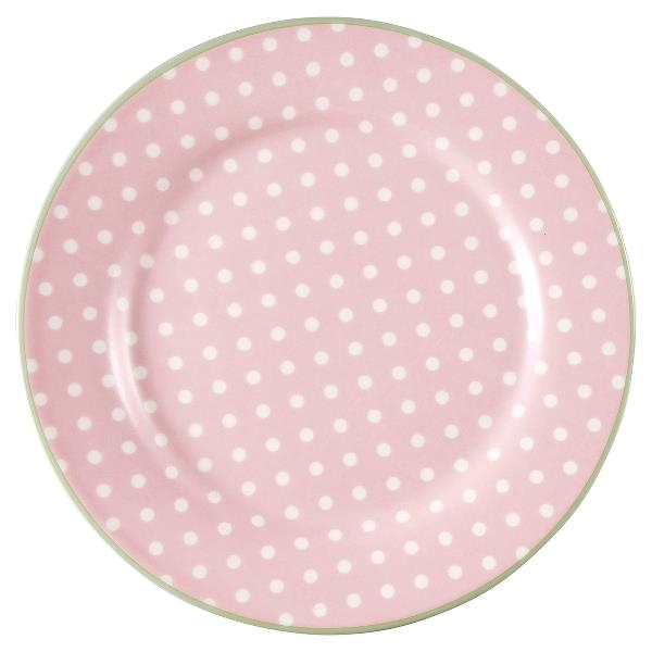 Plate Spot Pale Pink 20,5 cm fra Greengate - Tinashjem